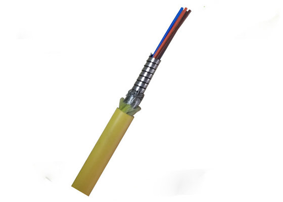 Armored Indoor Fiber Optic Cable Light Weight Spiral Stainless Steel Tube