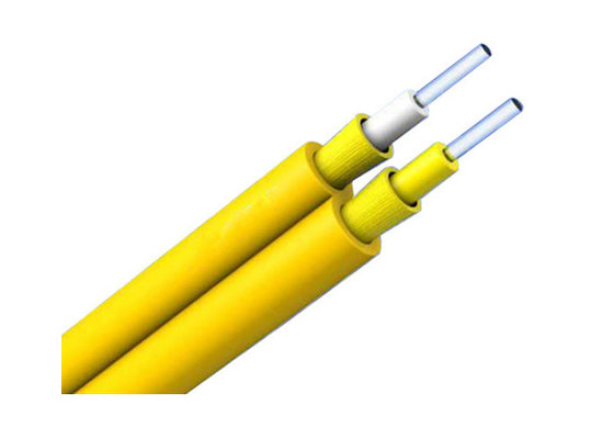 Tight Buffer Flat Duplex Fiber Optic Cable Flame Resistant PVC Jacket