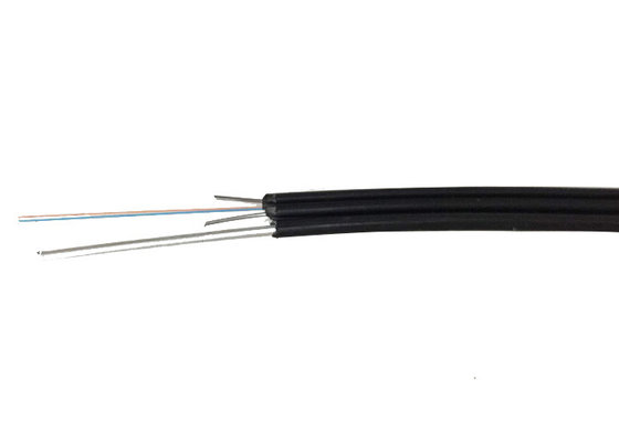 4 Wire Flat Fiber Optic Cable LSZH - Low Smoke Zero Halogen KFRP Strength Member