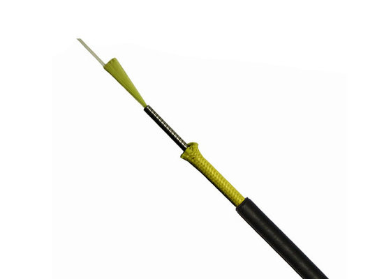 Armored Tactical Fiber Optic Cable With Tight Buffer Jacket Flexible Metal Tube
