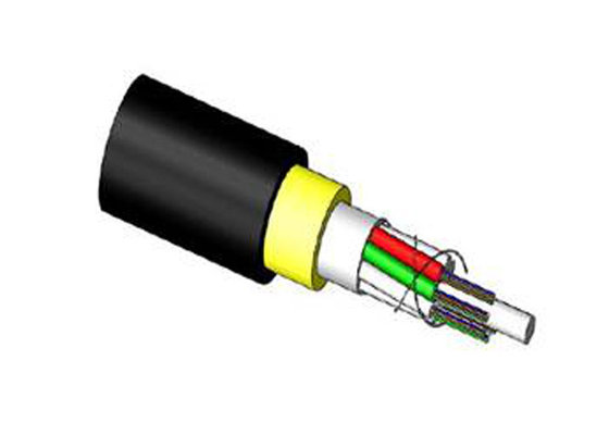50M Span Self Supporting Aerial Cable , Single Jacket All Dielectric Fiber Optic Cable
