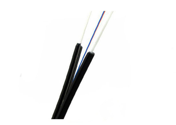 Single Mode 2 Core Fiber Optic Cable LSZH G657A FTTH Flat Drop Cable