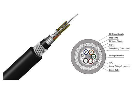 GYTA33 Anti Rodent Fiber Optic Cable Steel Wire Armored PBT Loose Tube