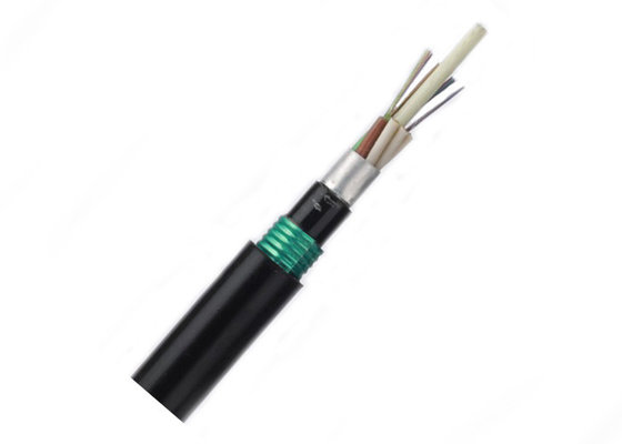 Anti rodent Armored Outdoor Fiber Cable GYFTA53 FRP Strength Member PE Jacket