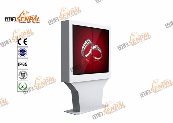 Mobile Commercial Digital Signage Kiosk Floor Standing Dustproof High Resolution