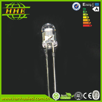Round Water Clear Red Color Dip 5mm LED Diode With 58.5mm Long Pins