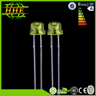 InGaN / GaAsp Chip Yellow LED Lamp 5mm LED Diode 590nm - 595nm , ￠4.8x4.4mm