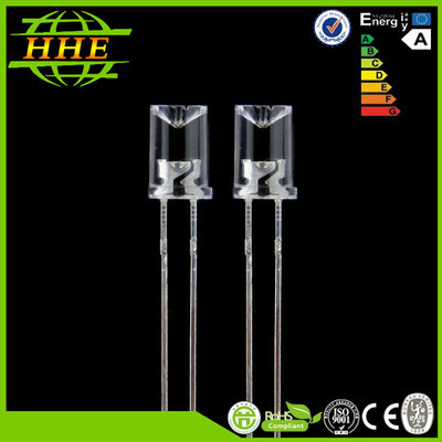 520nm - 530nm Water Clear Lens Concave 5mm LED Diode With 120 Degree Viewing Angle