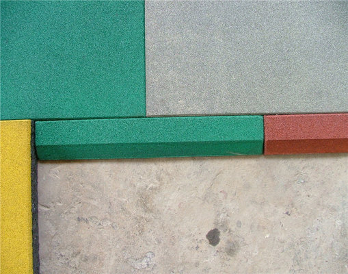 Red Childrens Rubber Play Mats , Rubber Outdoor Mats Playground supplier