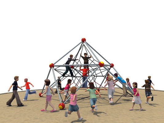 Playground Kids Climbing Net , Star Shape Ropes With Aluminium Alloy Clamps supplier