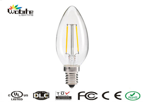 E27 LED Candle Bulb 2W Decorative Filament Light Bulbs 110V / 220V No Buzzing