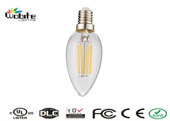 110V / 220V 4W LED Filament Light E27 Candle Bulb Environmentally Friendly