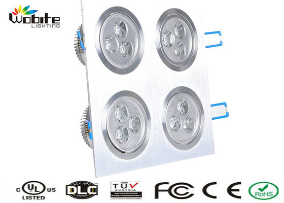720g 12W LED Recessed Ceiling Lights Commercial AC 85V - 265V Over Voltage Protection