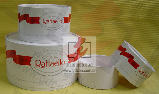 White Cardboard Tube Boxes Moisture Proof Food Grade For Chocolate