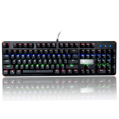 Computer Ergonomic Gaming Keyboard Anti Ghosting Blue Switch USB 2.0