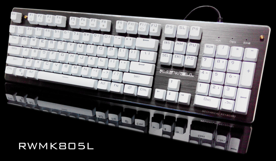 RGB LED Metal Waterproof Mechanical Keyboard With ABS Plastic Base