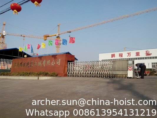 Self Erecting Hammer Head Tower Crane 10 ton 65 m Boom Building supplier