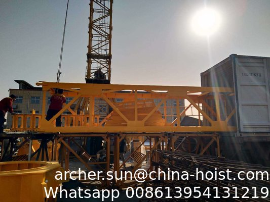 Self Erecting Hammer Head Tower Crane 10 ton 65 m Boom Building supplier