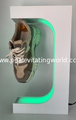 360 rotating led light change magnetic levitation sneaker shoes display racks