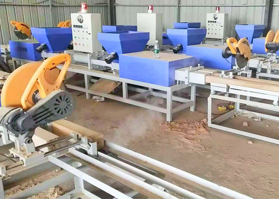 Sawdust Wood Pallet Blocks Making Machine With 550-600kg/M³ Wood Block Density