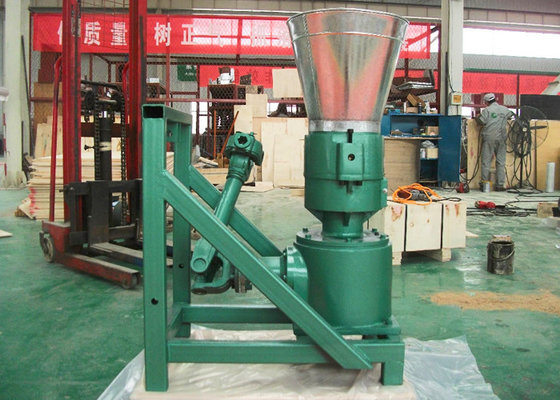 PTO Wood Pellet Making Machine Flat Die Type With PTO Shaft High Performance