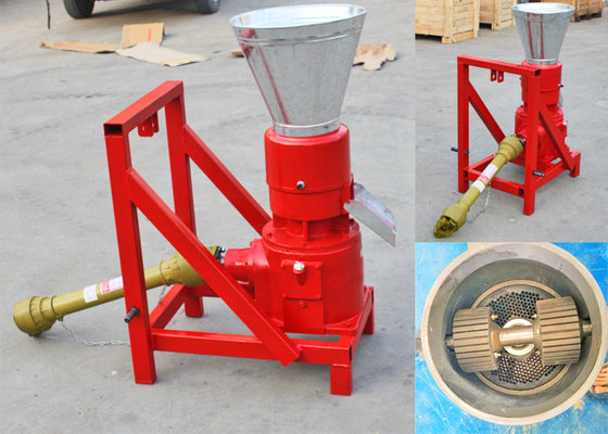 PTO Flat Die Pellet Making Machine , Tractor Driven Pellet Press Mill Machine