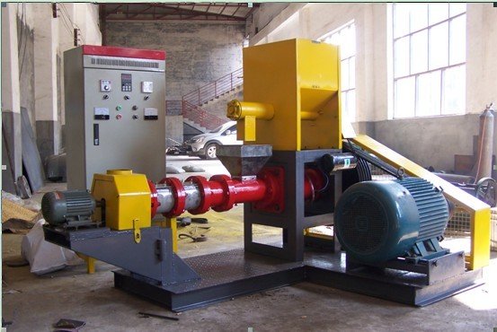 Double Screw Fish Feed Pellet Mill , Floating Fish Feed Extruder Machine