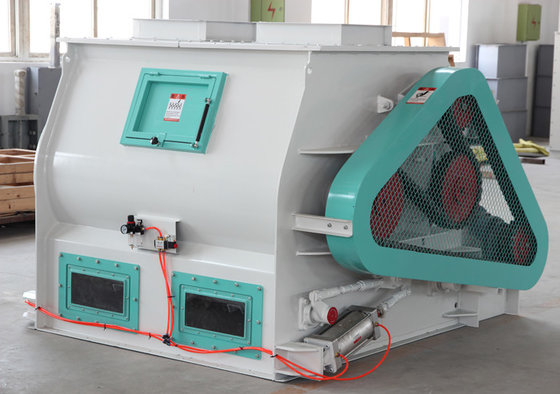 High Efficiency Double Shaft Paddle Mixer For Animal Poutry Livestock Feed Production Line