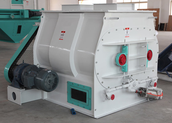 High Efficiency Double Shaft Paddle Mixer For Animal Poutry Livestock Feed Production Line