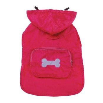Fleece-Lined Stowaway Dog Rain Jacket Custom Dog Hoodies / doggie apparel XX XS