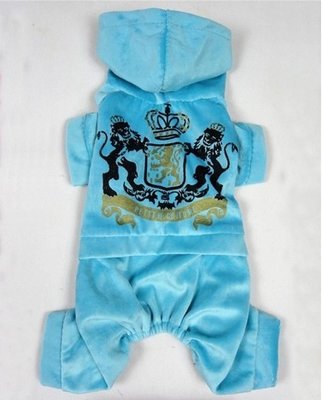 Custom Light Blue Dog Clothes Juicy Velour Black Hoodie with Tie Strings for Maltese