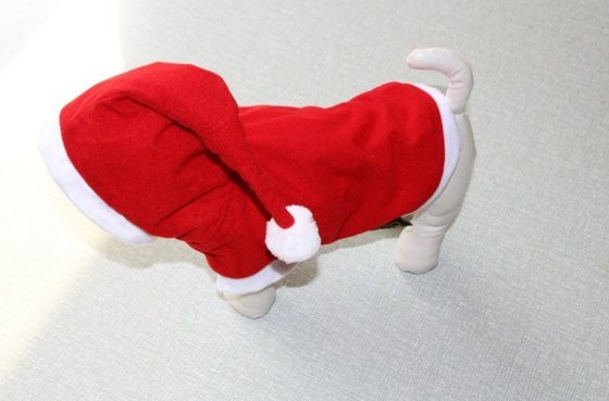 Fashion Doggy christmas outfits for small dog clothes Red Hooded XS / S / M