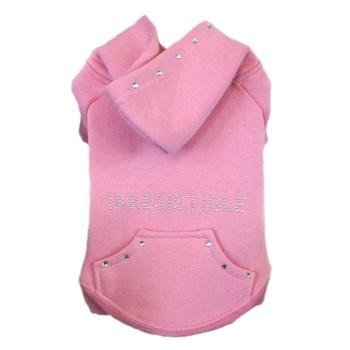 100% cotton sporty Custom Dog Hoodies Pink beautiful clothing for pets