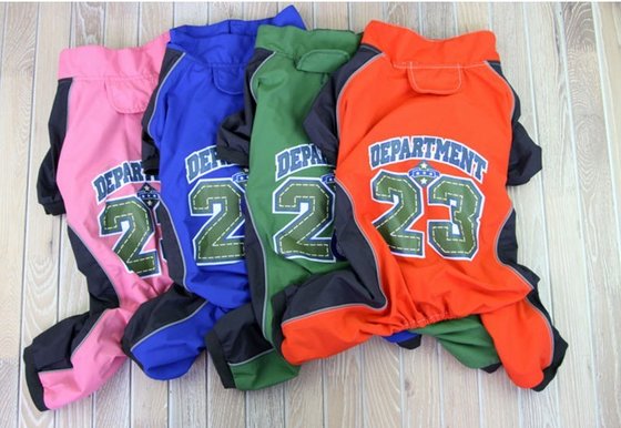 Medium Green Windcheater lovable dog clothes pet coat for male or female