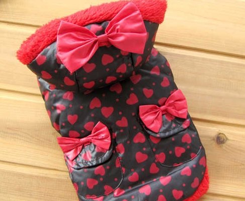 Autumn , Winter Cotton Mid-Size Medium Dog Clothes for Puppys Bichon Frise
