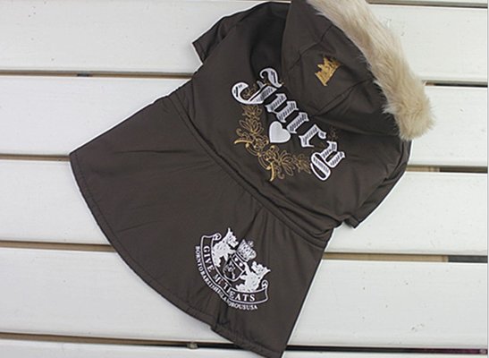 Eco-Friendly coffee Medium Dog Clothes for Cold winter Pet Products in M