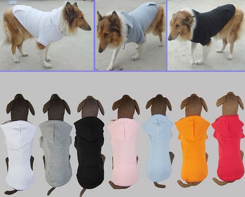 Blank Pugs , Pitbulls Dog Hooded Sweatshirts Red Grey Color apparel