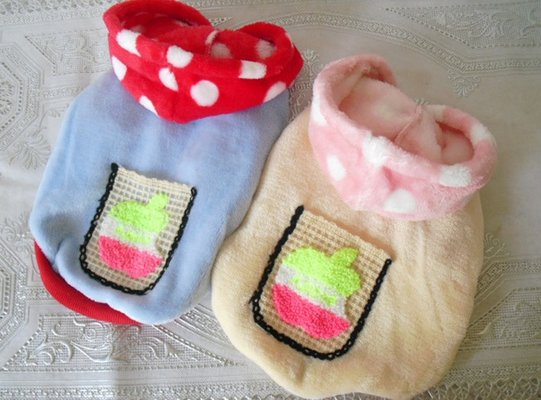 Cute pet costumes Dog Hooded Sweatshirts for warm winter wear in home
