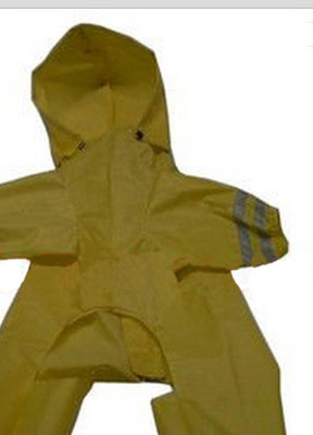 Embossed PVC Dog Rain Coats With Hood For Spring , Summer Pet Cloth