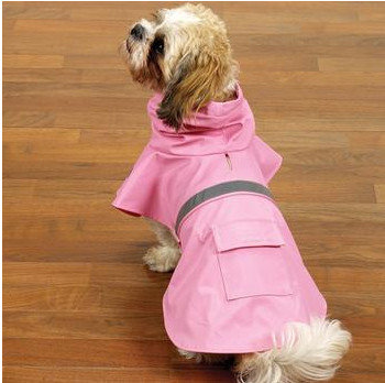 Pink Medium , XXL Dog raincoat with hood for small dogs Nylon dog coat