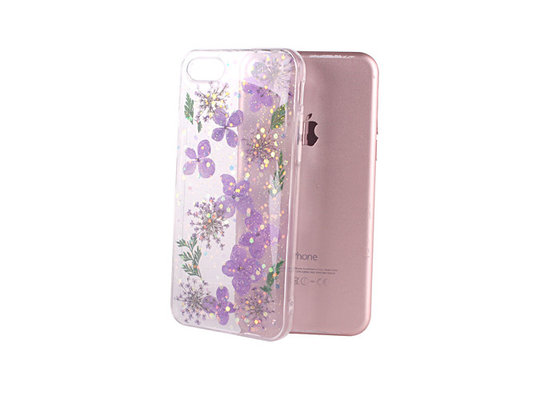 Purple Lavender IPhone Cell Phone Wallet Case Tpu Material For Men / Women