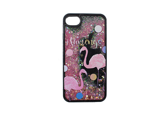 Custom Cell Protective Phone Cases Romantic Couple Birds With Shimmering Powder