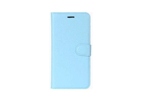 Sky Blue Pu Leather Phone Case Wallet Style Logo Printing For IPhone 7