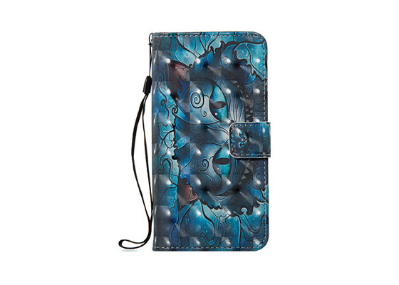Redit Card IPhone X Phone Case Mixed Color With Three Gloomy Blue Cat