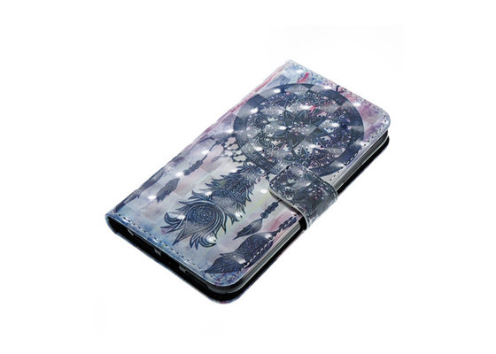 Multiifunctional Cell Phone Case With Credit Card Holder Devotional Eight Diagrams Pattern