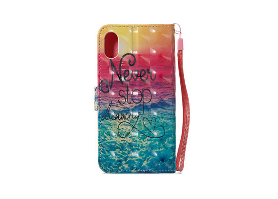 PU Leather Iphone X Wallet Case Dustproof Multi Colors Easy Installation