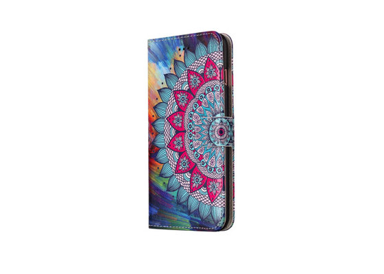 Tpu Customized Mobile Cases , Magical Flowers Printing 2 In 1 Wallet Case