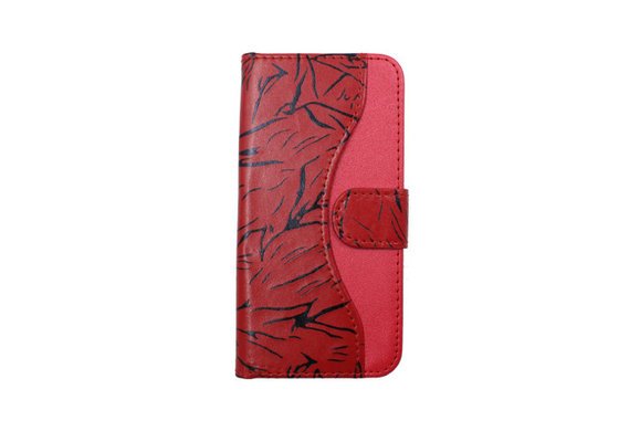 Blood Red Apple Cell Phone Cases Shockproof Wallet Style Easy Installation