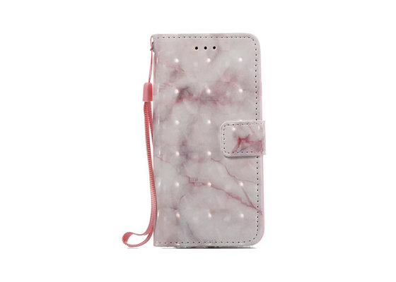 Stylish Flip Apple Cell Phone Cases Gloss Finish Non - Toxic Pink Color