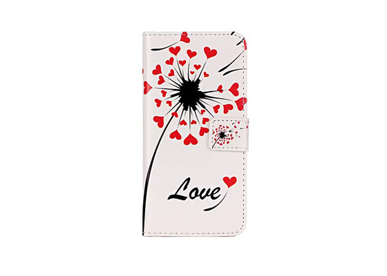 Pink Hearts Dandelion Phone Case , Iphone 6s Waterproof Cell Phone Case